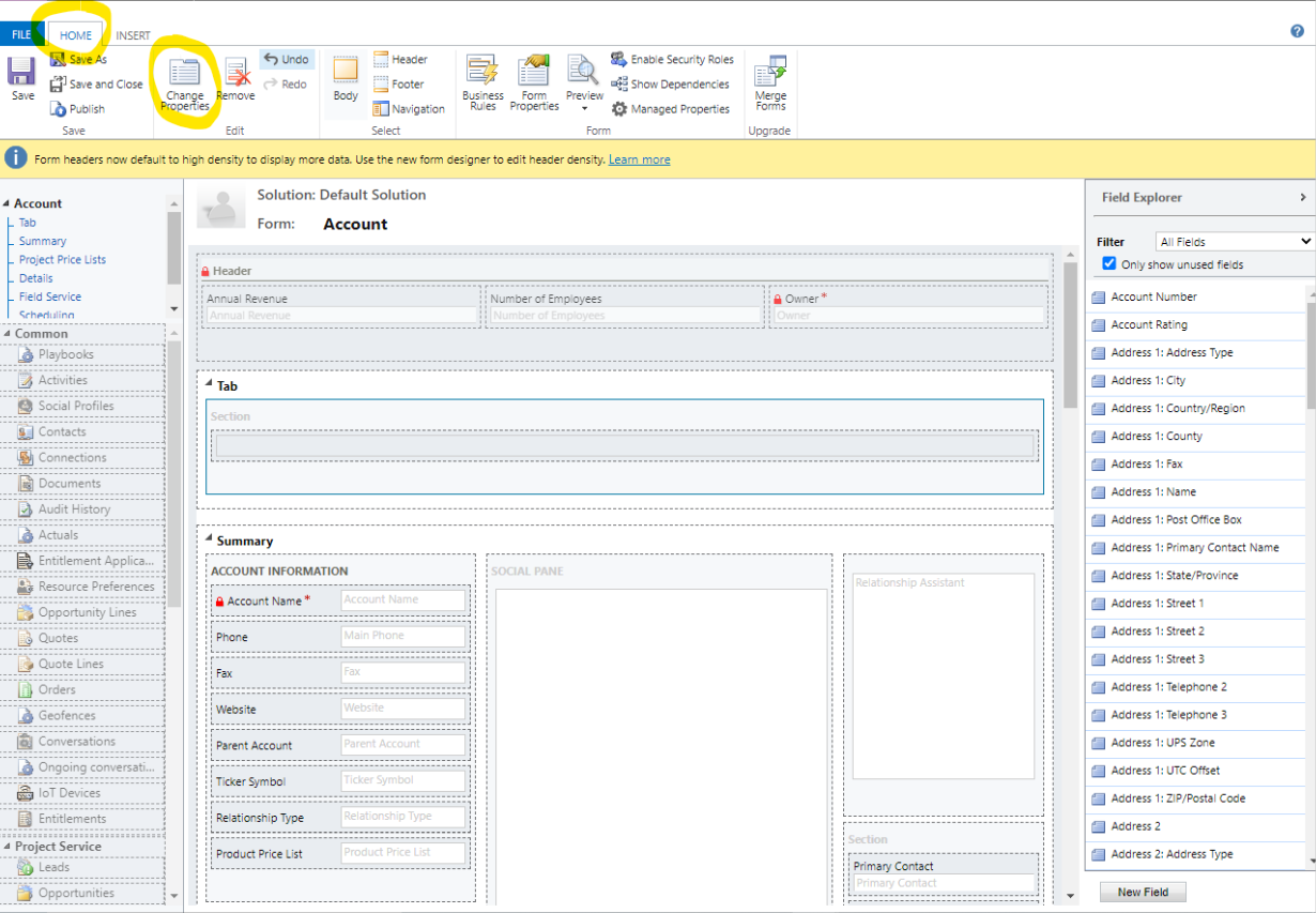 Add tabs & sections in form - CRM Crate