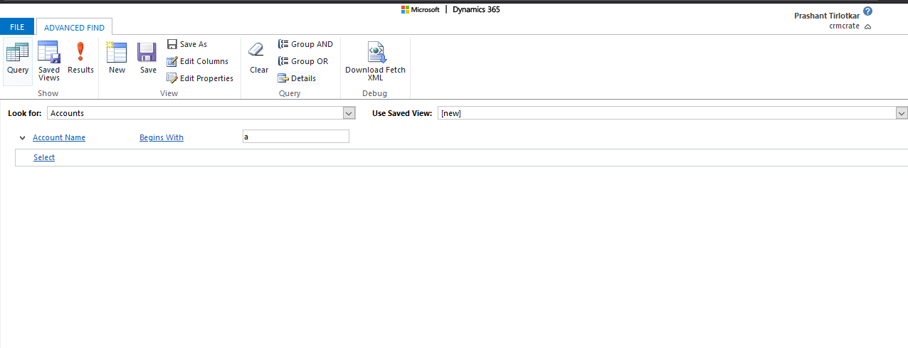 Different types of searches in Microsoft CRM 365 - CRM Crate