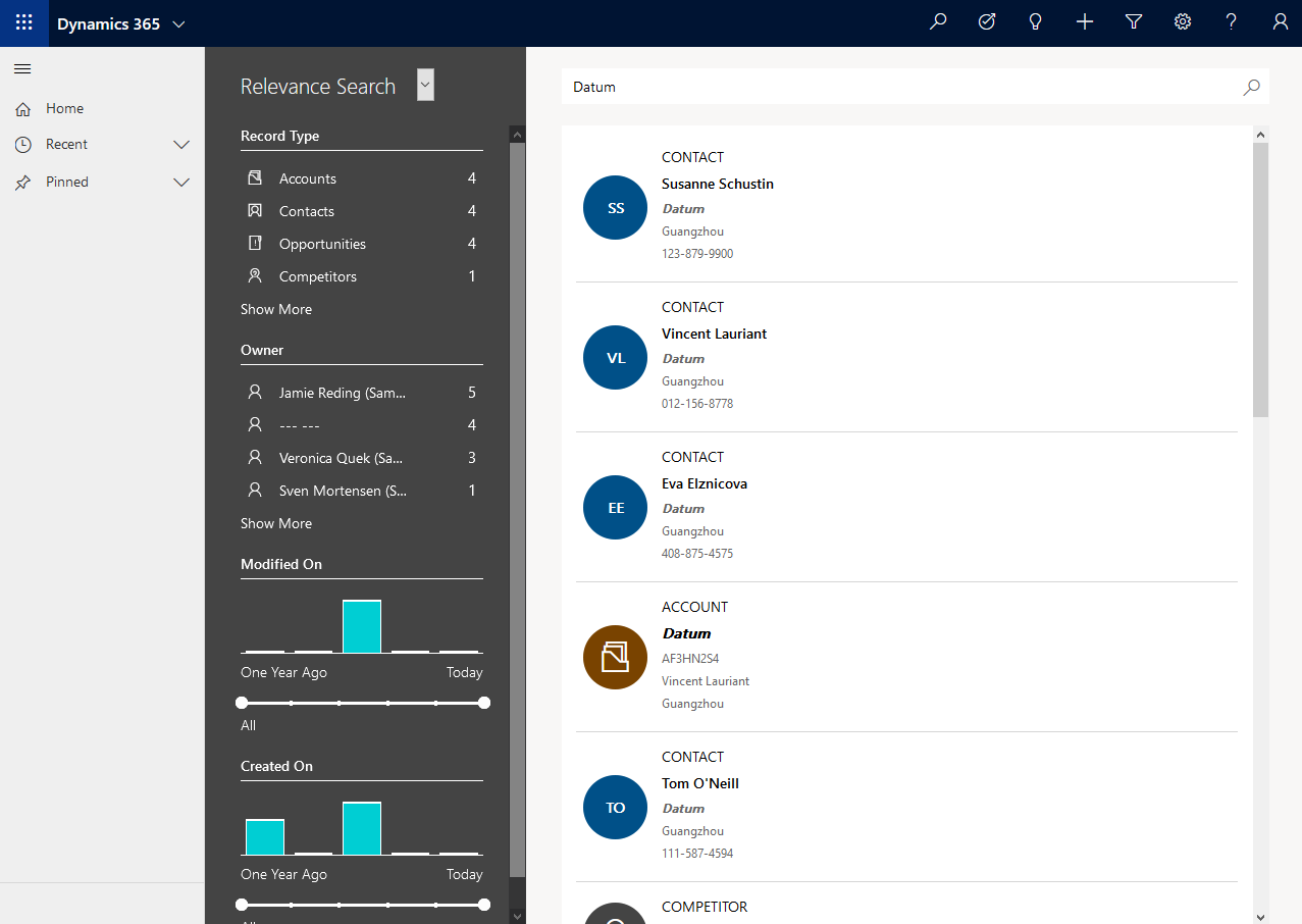 Different types of searches in Microsoft CRM 365 - CRM Crate
