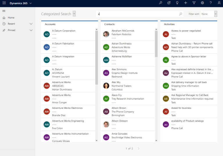 Different types of searches in Microsoft CRM 365 - CRM Crate