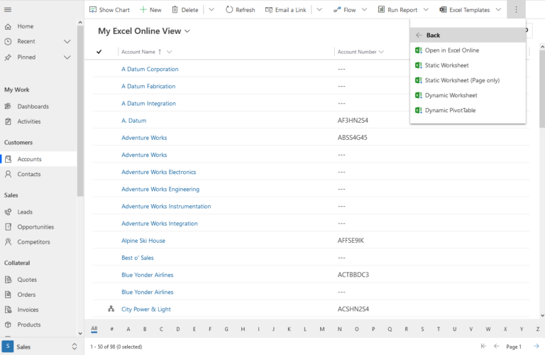 Updating records using Excel Online in Microsoft Dynamics CRM - CRM Crate