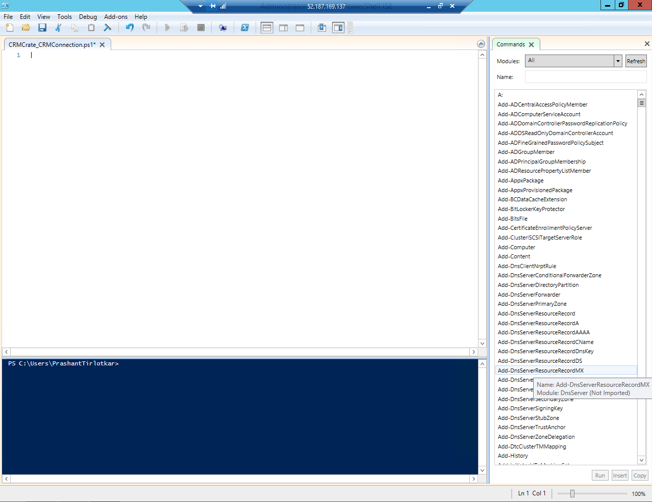 Create a PowerShell project and connect to Microsoft CRM - CRM Crate
