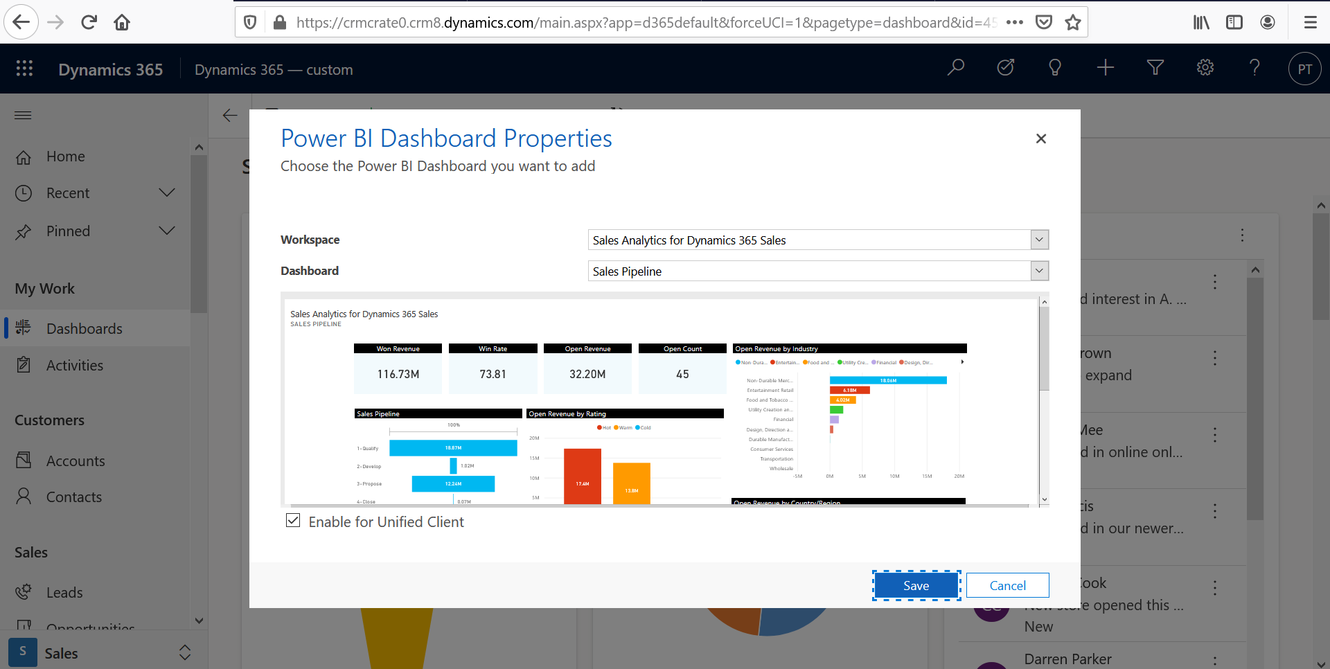 How To Add Power Bi Dashboard In Dynamics 365 Crm Crm Crate