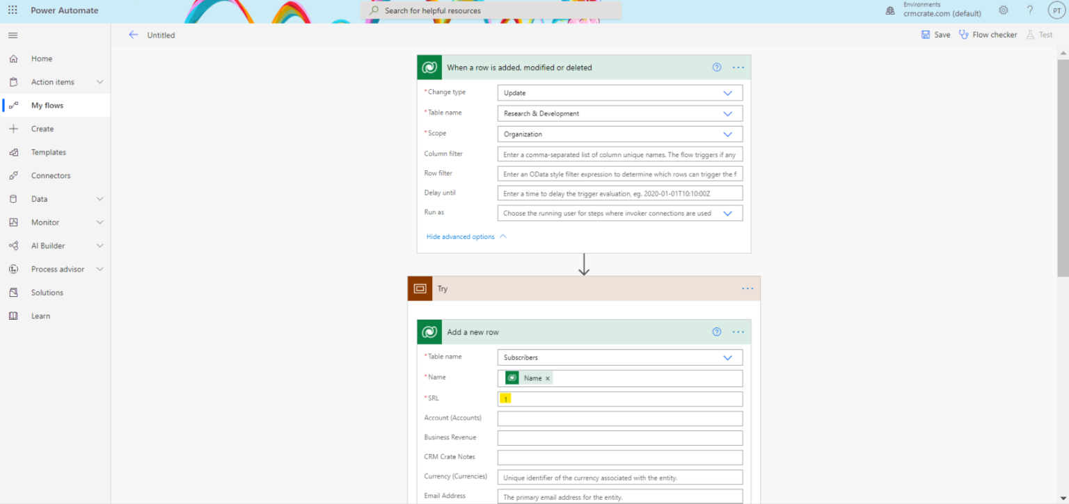 Understanding & implementing the Try & Catch in the Power Automate - CRM Crate