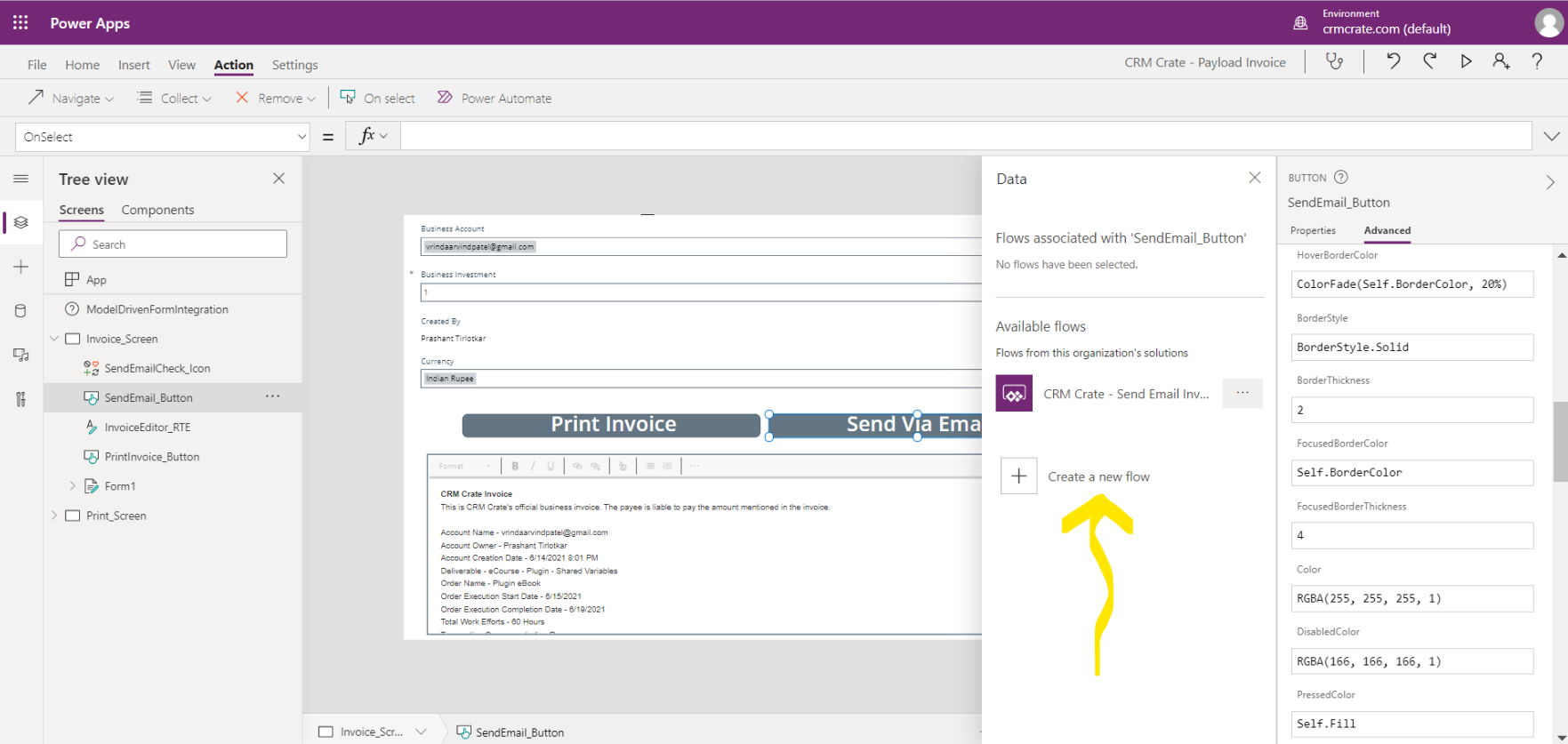 How to call the Power Automate (Flow) from the Canvas App? - CRM Crate
