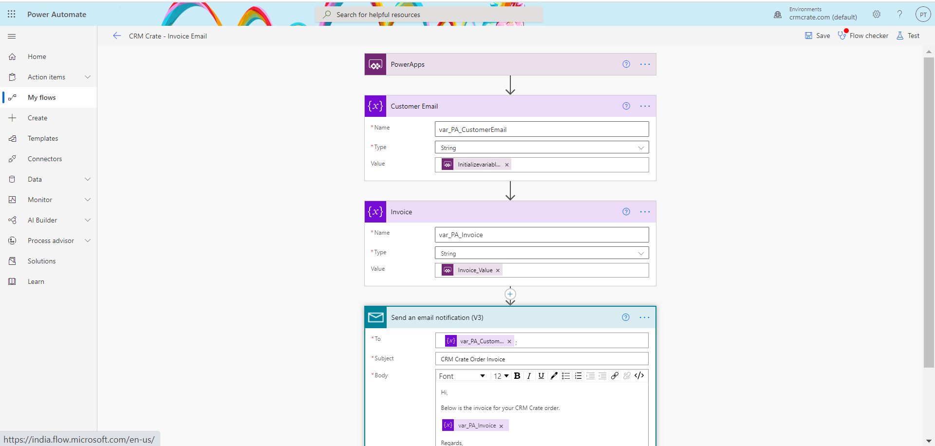 How To Call The Power Automate Flow From The Canvas App Crm Crate