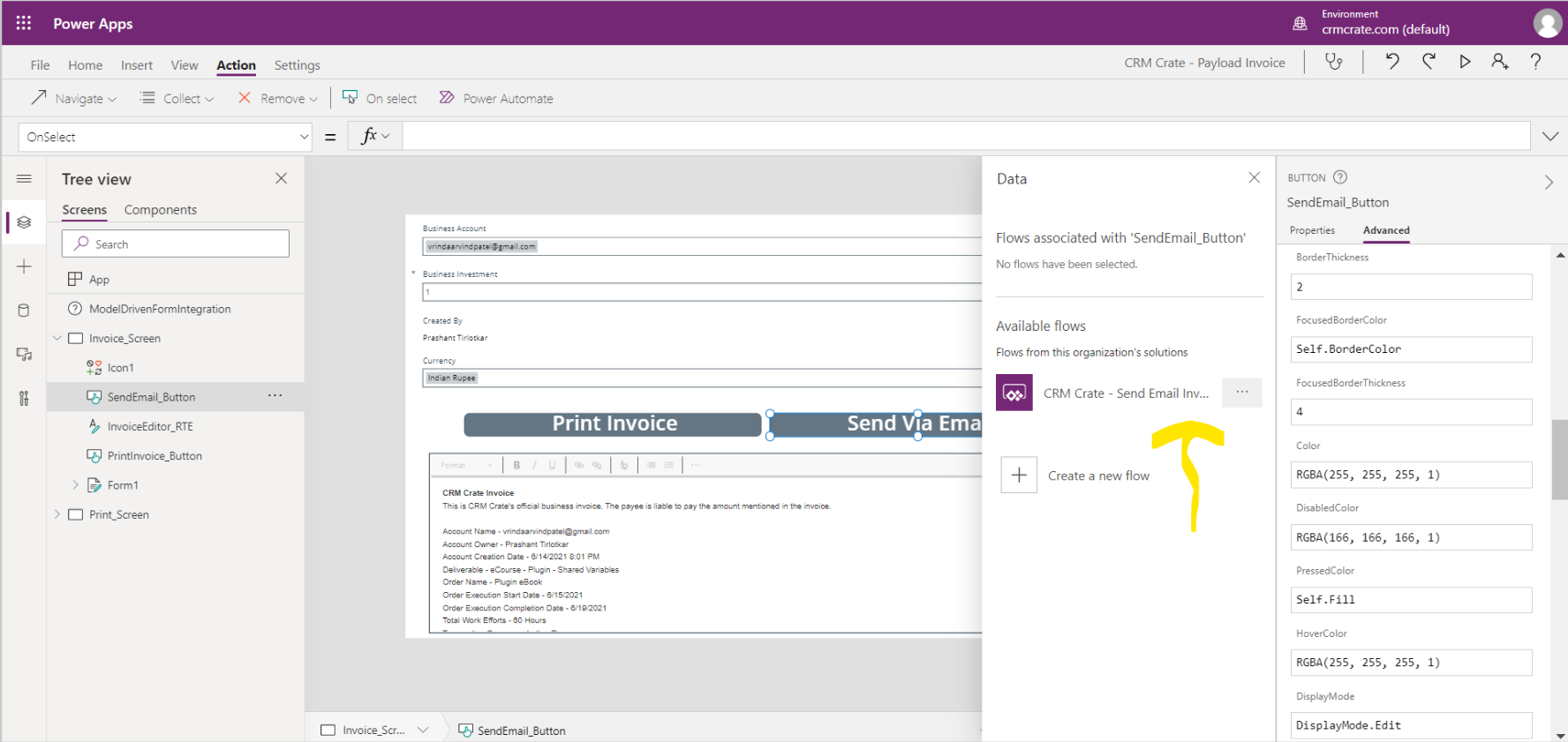 How To Call The Power Automate Flow From The Canvas App Crm Crate
