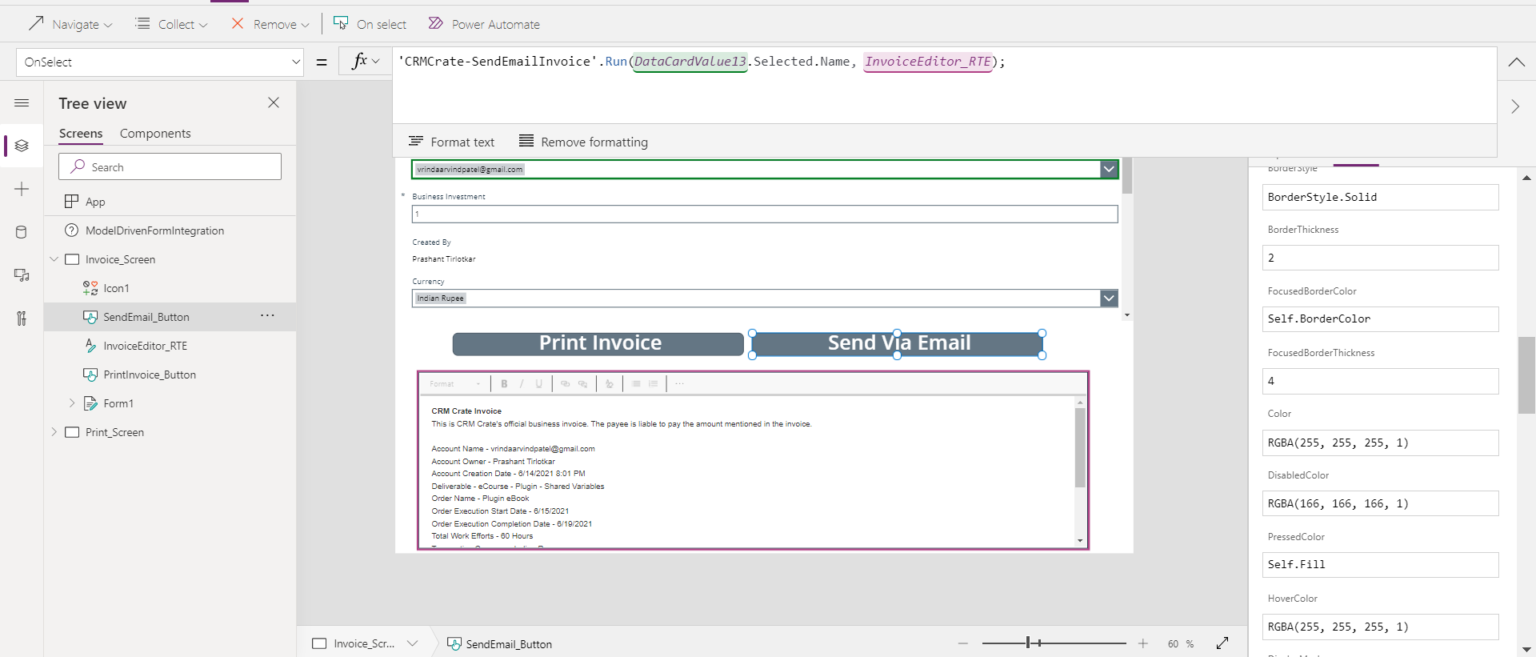 How To Call The Power Automate Flow From The Canvas App Crm Crate