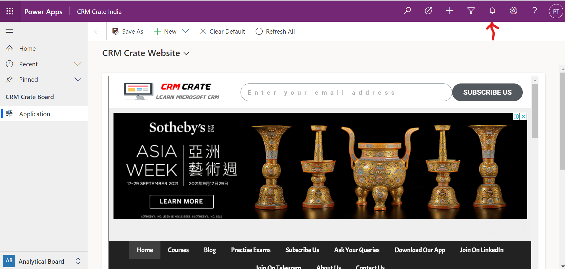 Set up notifications in Model-Drive App (In-app notifications) - CRM Crate