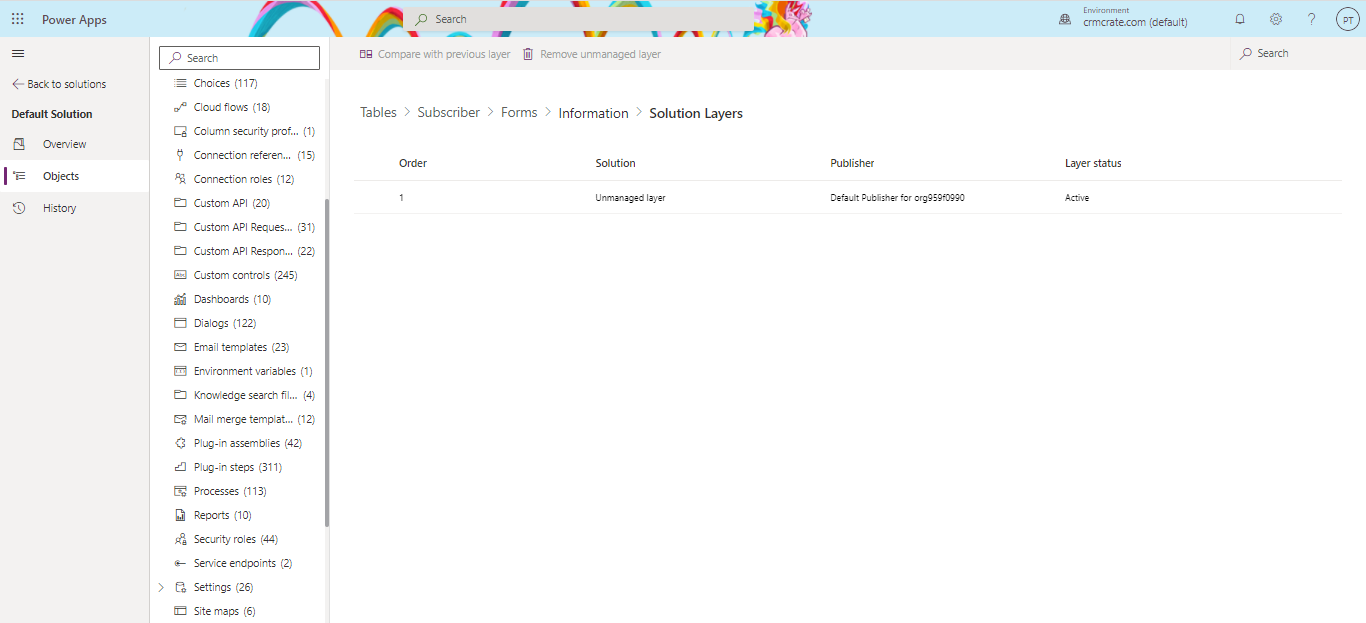 Understanding the solution layers in Dynamics 365 CRM - CRM Crate