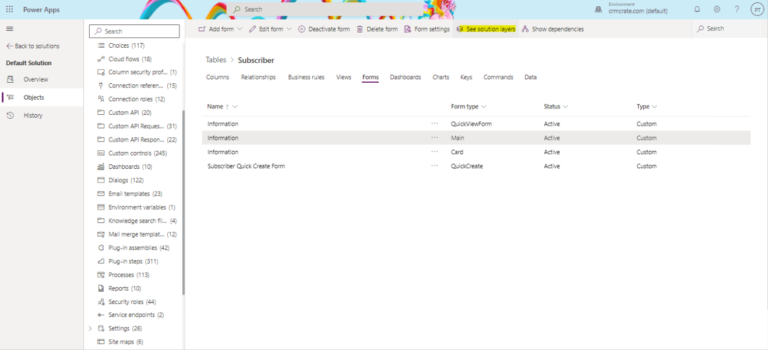 Understanding the solution layers in Dynamics 365 CRM - CRM Crate