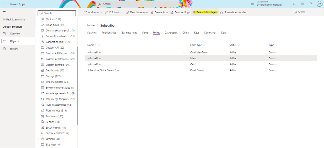 Understanding the solution layers in Dynamics 365 CRM - CRM Crate