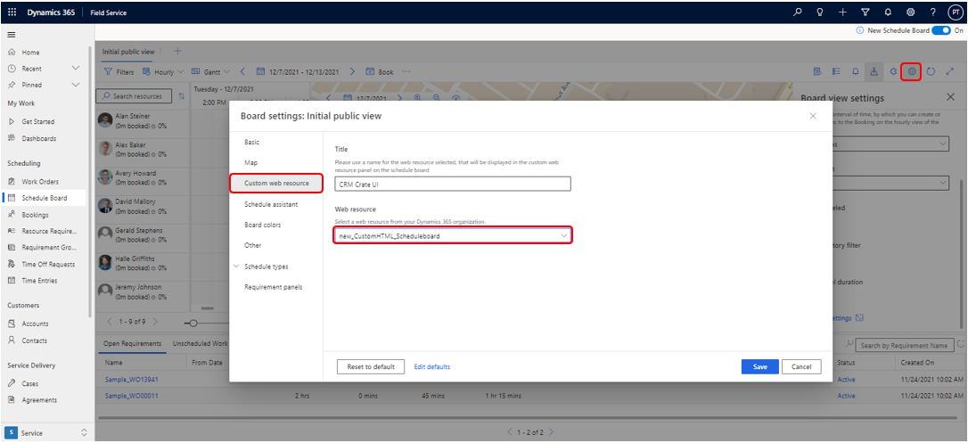 How to embed a Canvas App in the Schedule Board of Dynamics 365? - CRM Crate