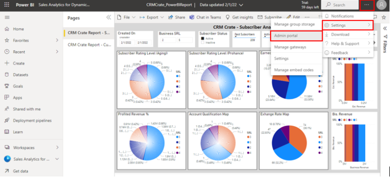 How to embed a Power BI report in the Dynamics 365 CRM? - CRM Crate