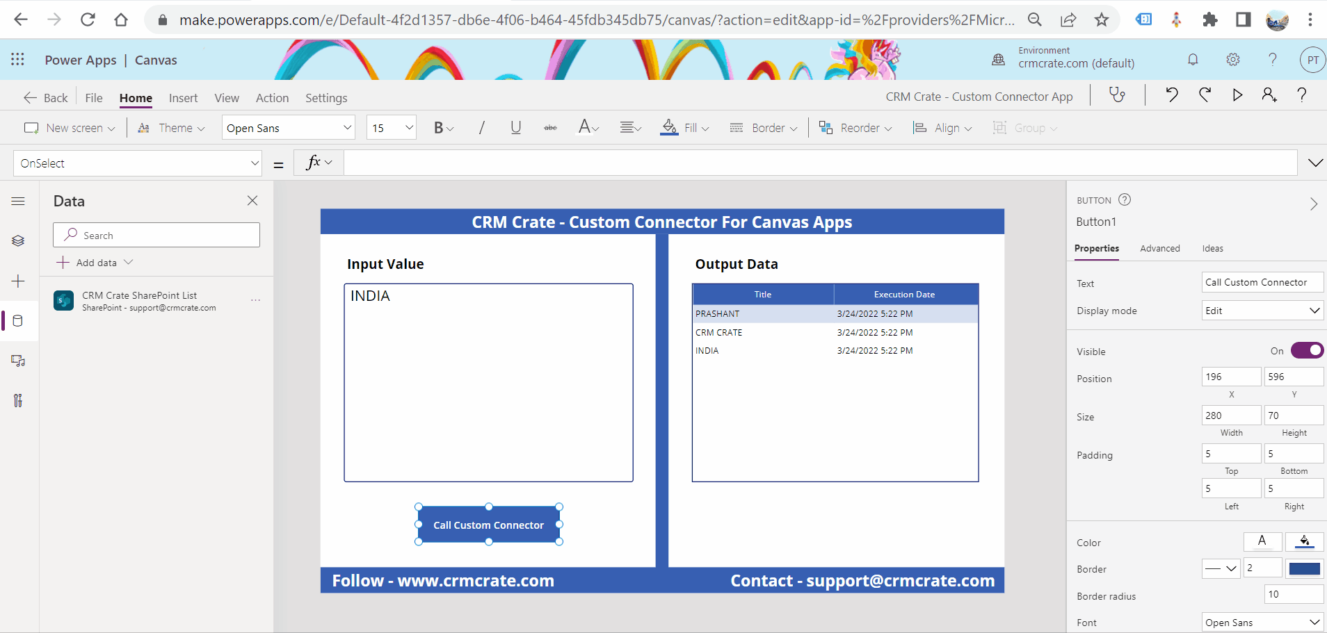 Creating Using A Custom Connector In Canvas App Power Platform Creating Using A Custom Connector In Canvas App Power Platform