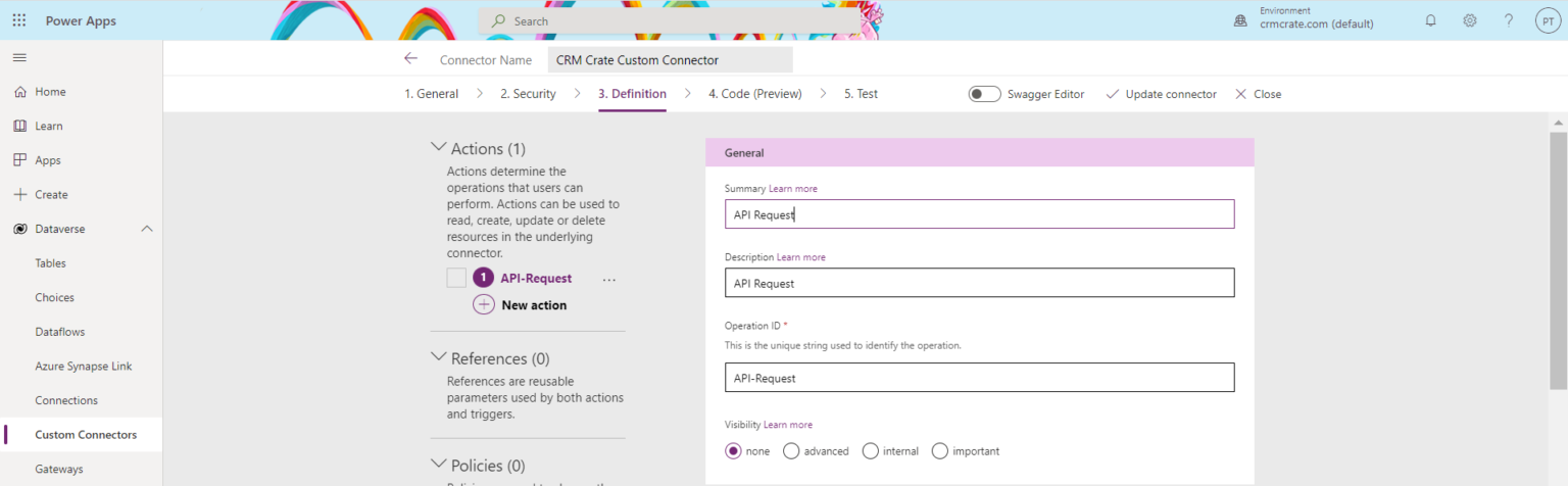 Creating & using a Custom Connector in Canvas App / Power Platform - CRM Crate