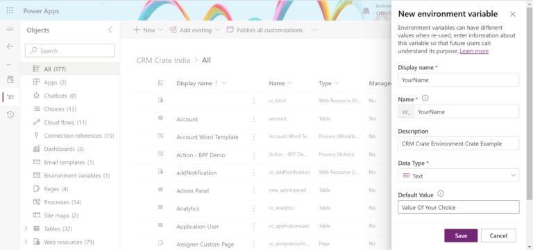 Get & Set value in an Environment Variable of Dynamics 365 - CRM Crate