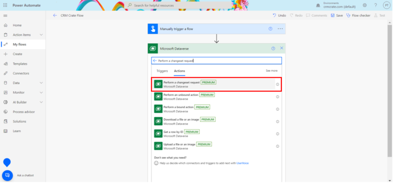 Understanding & using a Change Set Request in Power Automate - CRM Crate