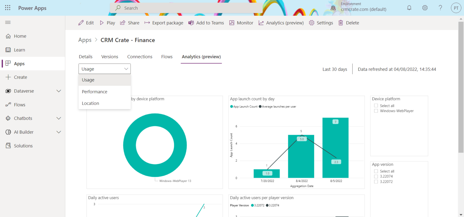 Monitor a Canvas App with Azure Application Insights - CRM Crate