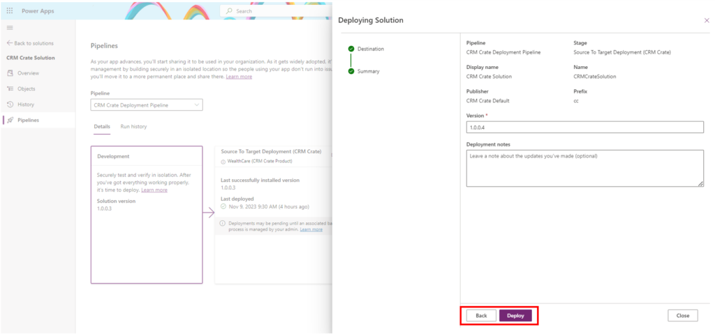 Approve The Deployment Of Solutions Using Pipelines In The Power