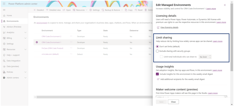 How to restrict users from sharing Canvas Apps? - CRM Crate