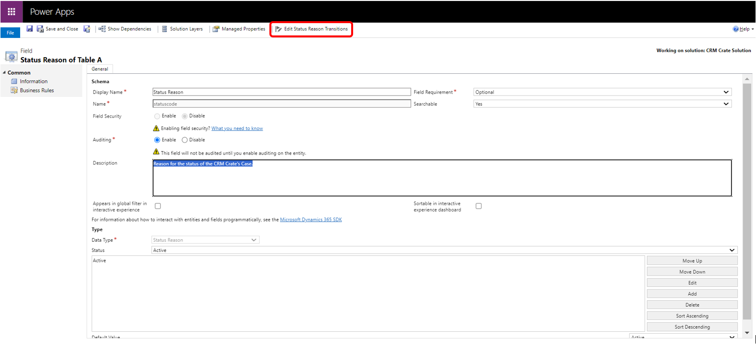 Understanding Status & Status Reason in Power Apps - CRM Crate