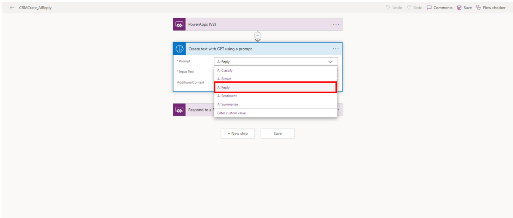 Generate Ai Reply Using Ai Builder Connector In Power Automate Crm Crate