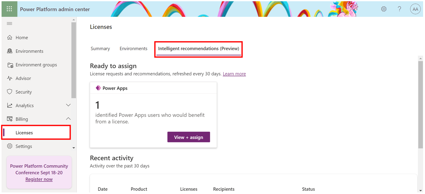 Easy licensing with Intelligent Recommendations in Power Platform - CRM ...