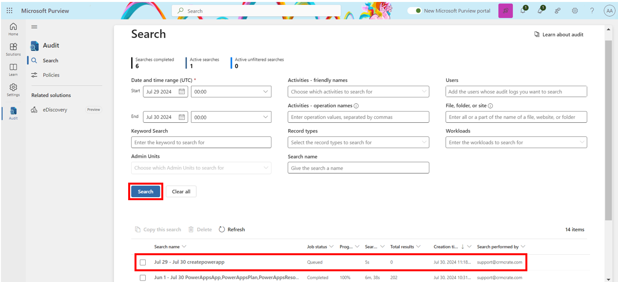 Learn to audit Power Platform activities using Microsoft Purview - CRM ...