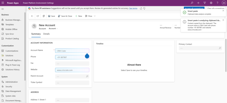 Simplify Form-Filling with Smart Paste in Power Apps - CRM Crate