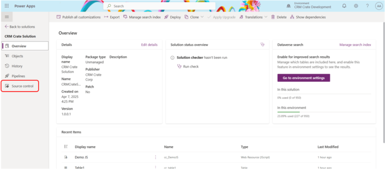 Version Control in Power Platform with Git integration - CRM Crate